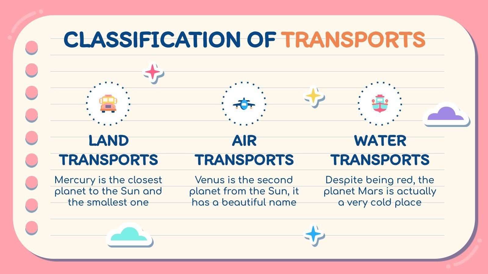 Modes of Transport for Pre-K | Google Slides & PowerPoint