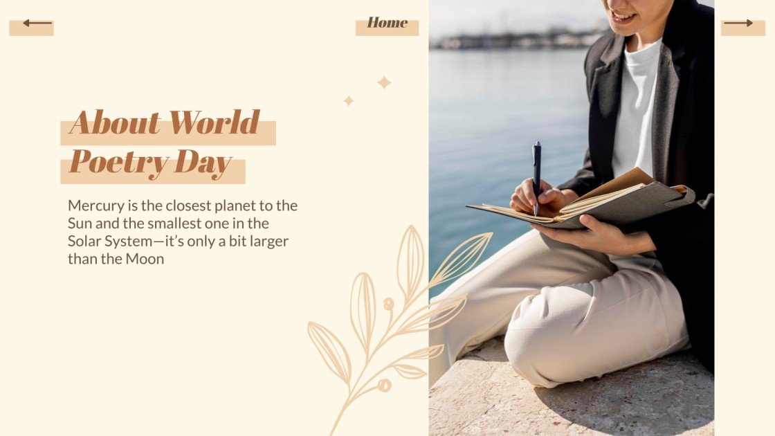 World Poetry Day Google Slides theme & PowerPoint template