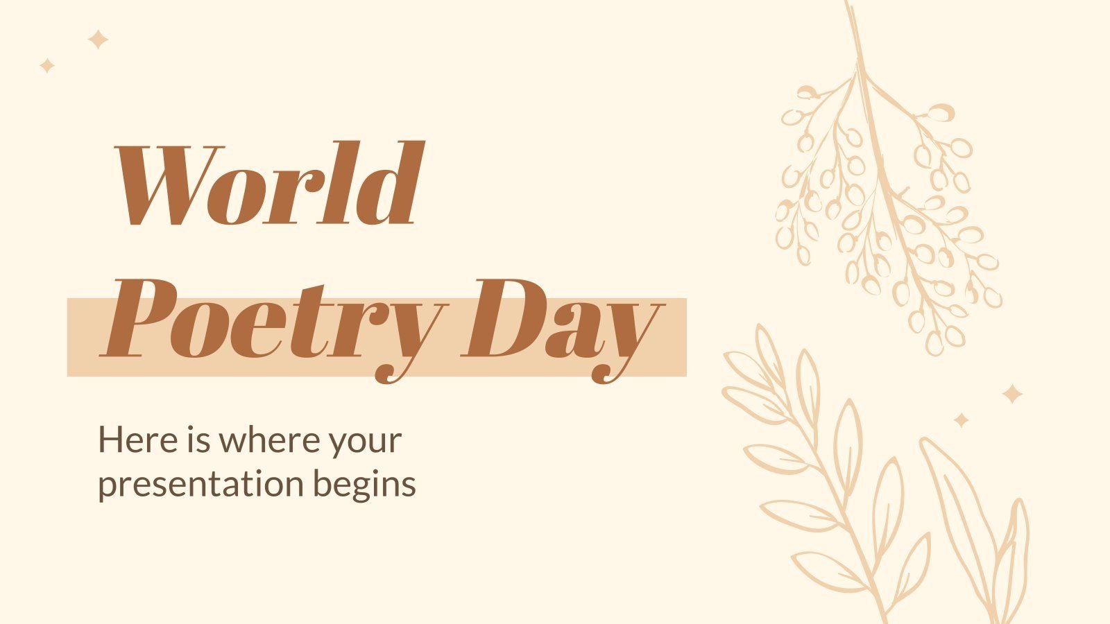 Plantillas gratis para Google Slides y PPT sobre poesía