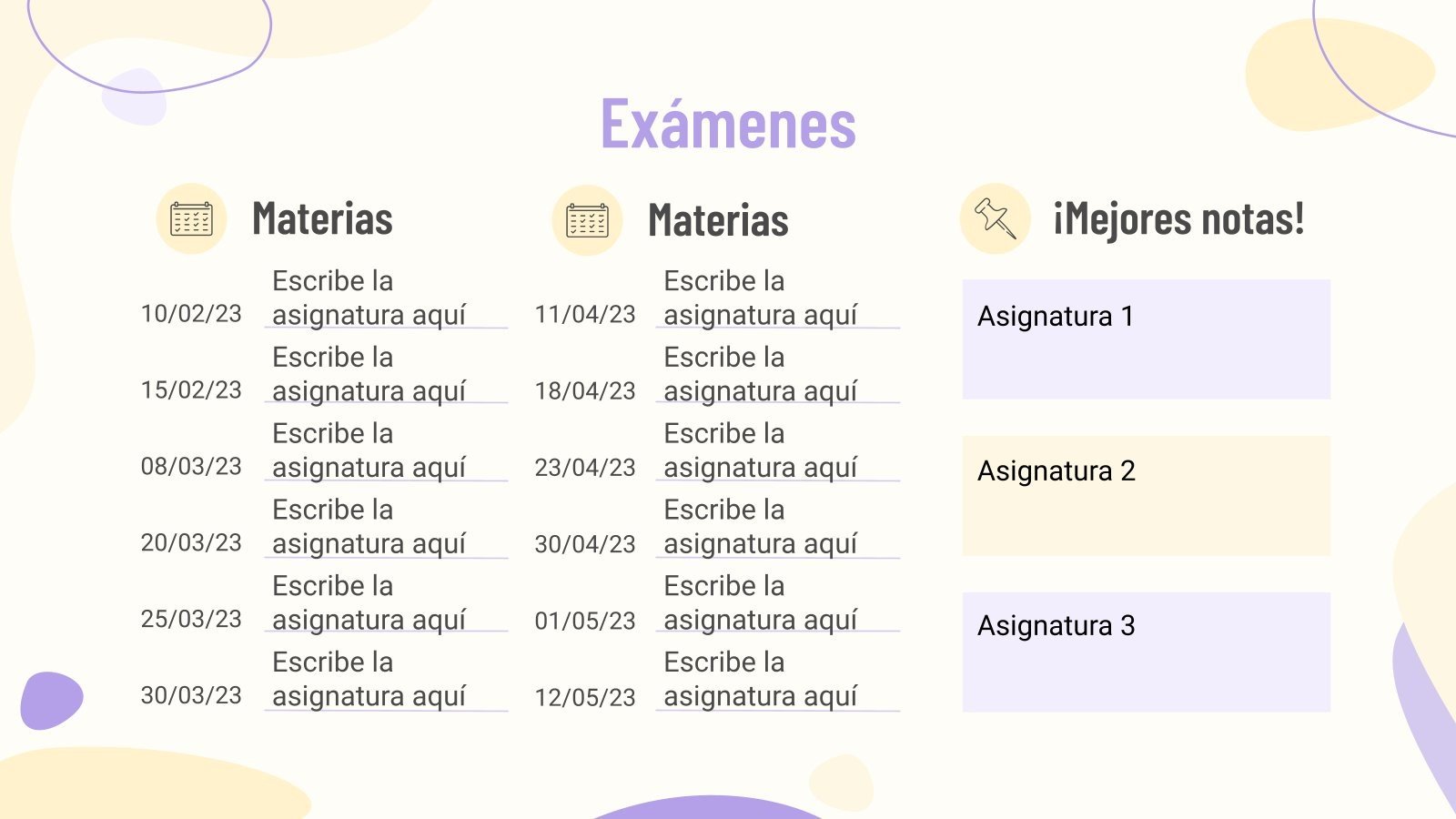 Slides to Organize University Exams | Google Slides & PPT