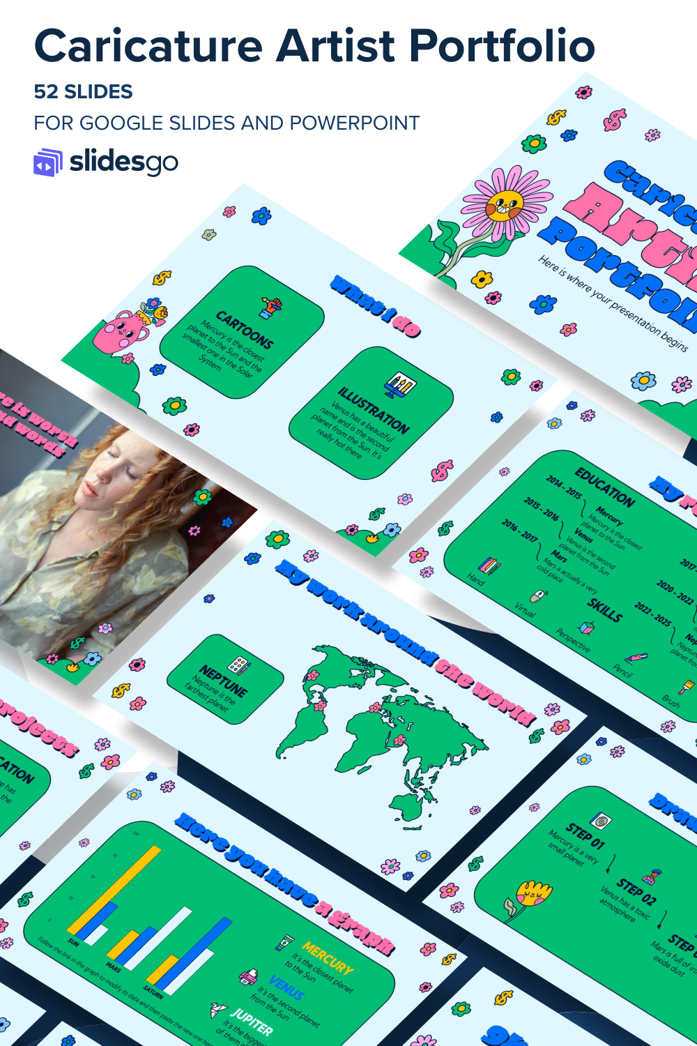 Caricature Artist Portfolio | Google Slides & PowerPoint