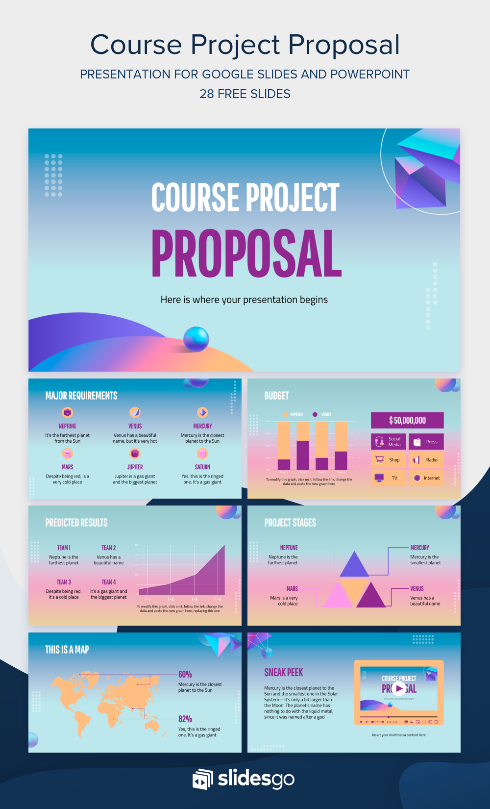 Course Project Proposal Google Slides & PowerPoint template