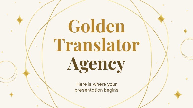 Plantillas en color dorado para Google Slides y PowerPoint