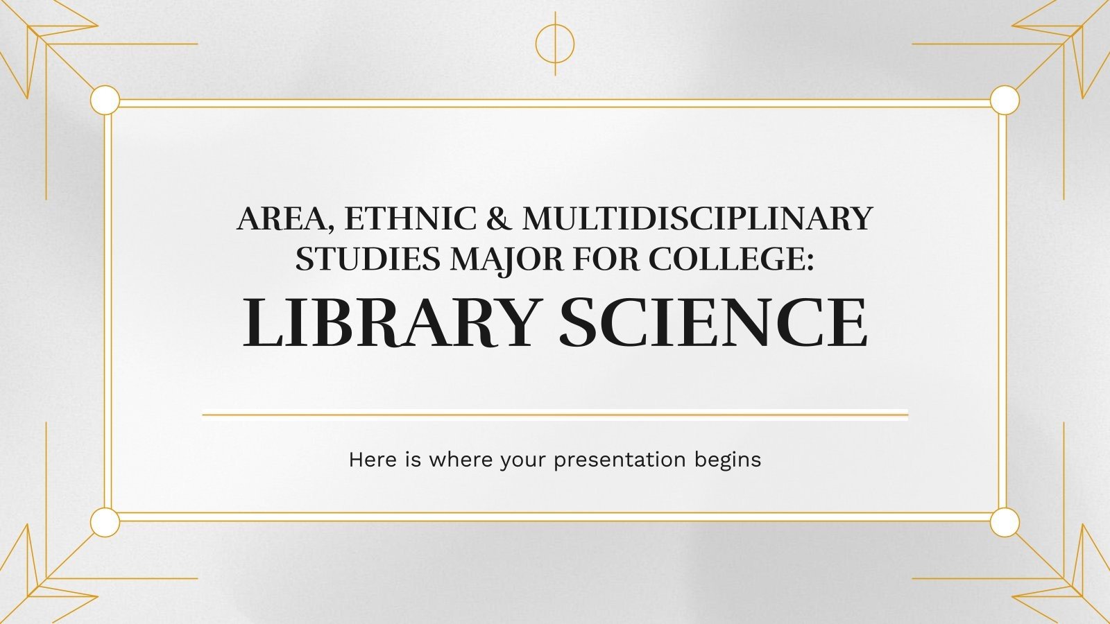 Major for College: Library Science | Google Slides & PPT