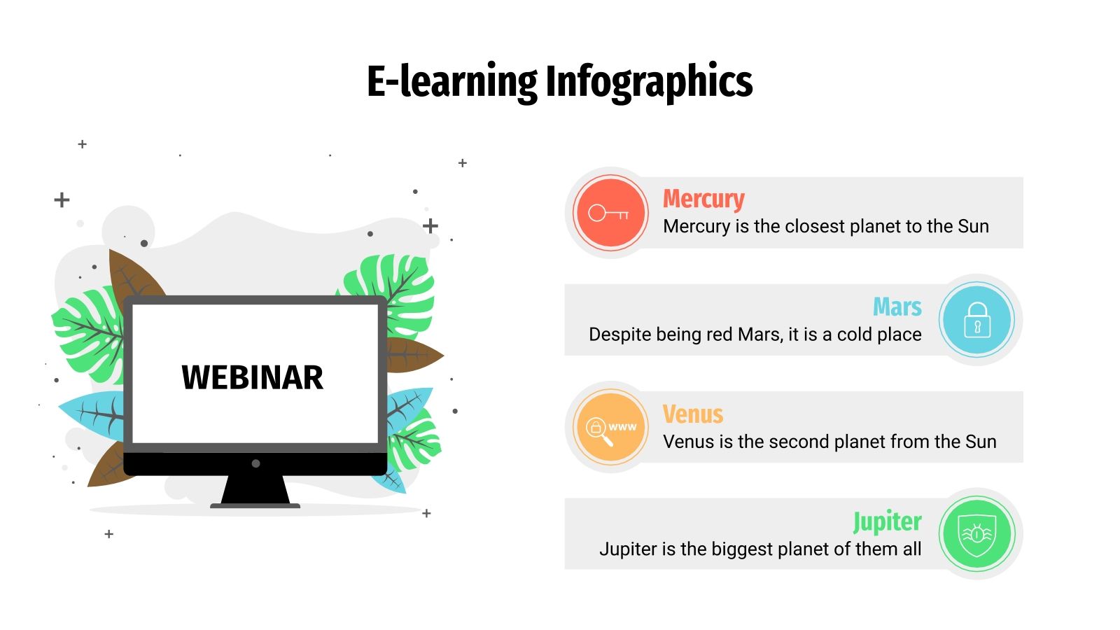 Infografía e-learning | Plantilla de Google Slides y PowerPoint
