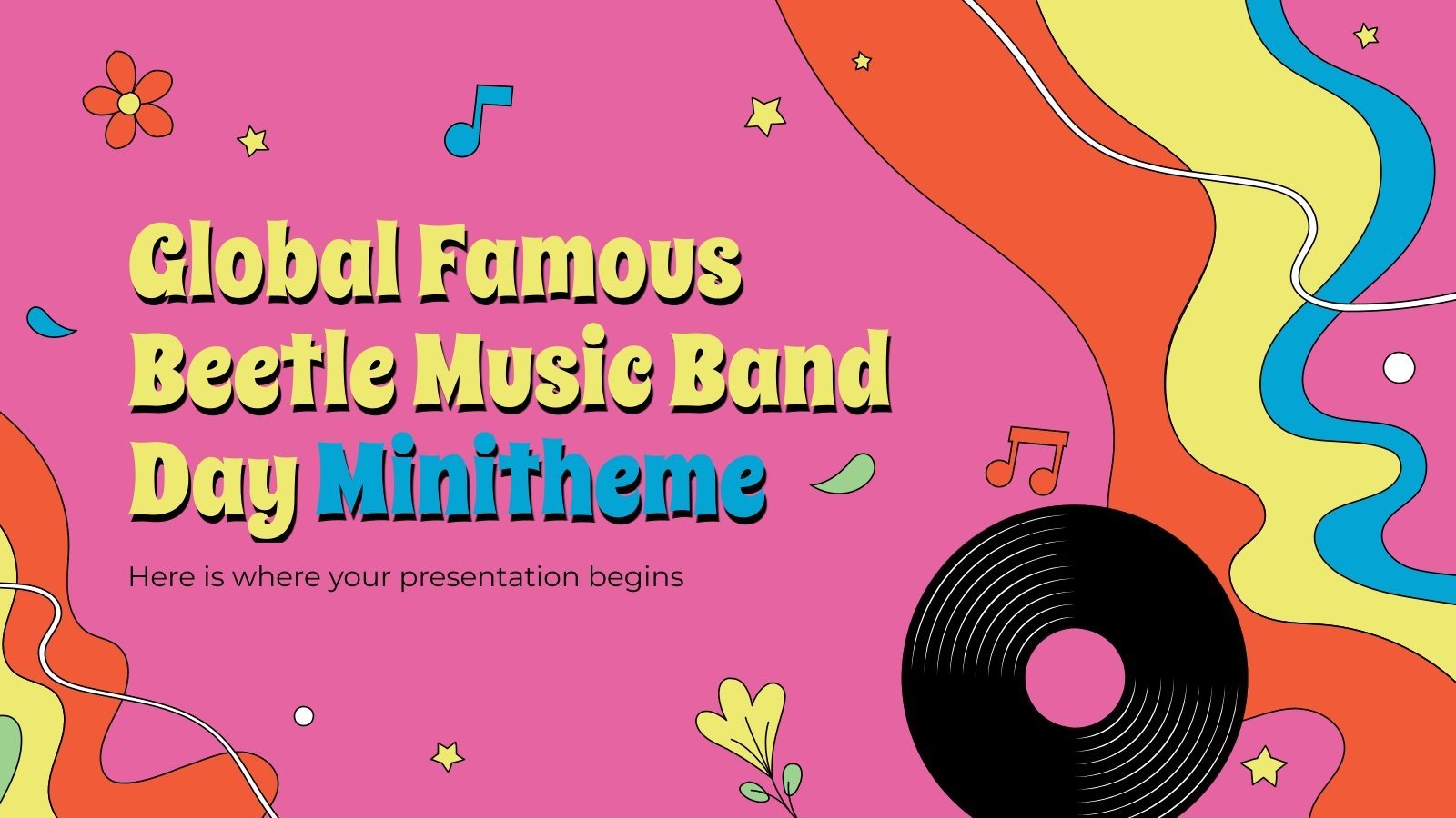 Global Famous Beetle Music Band Day | Google Slides & PPT