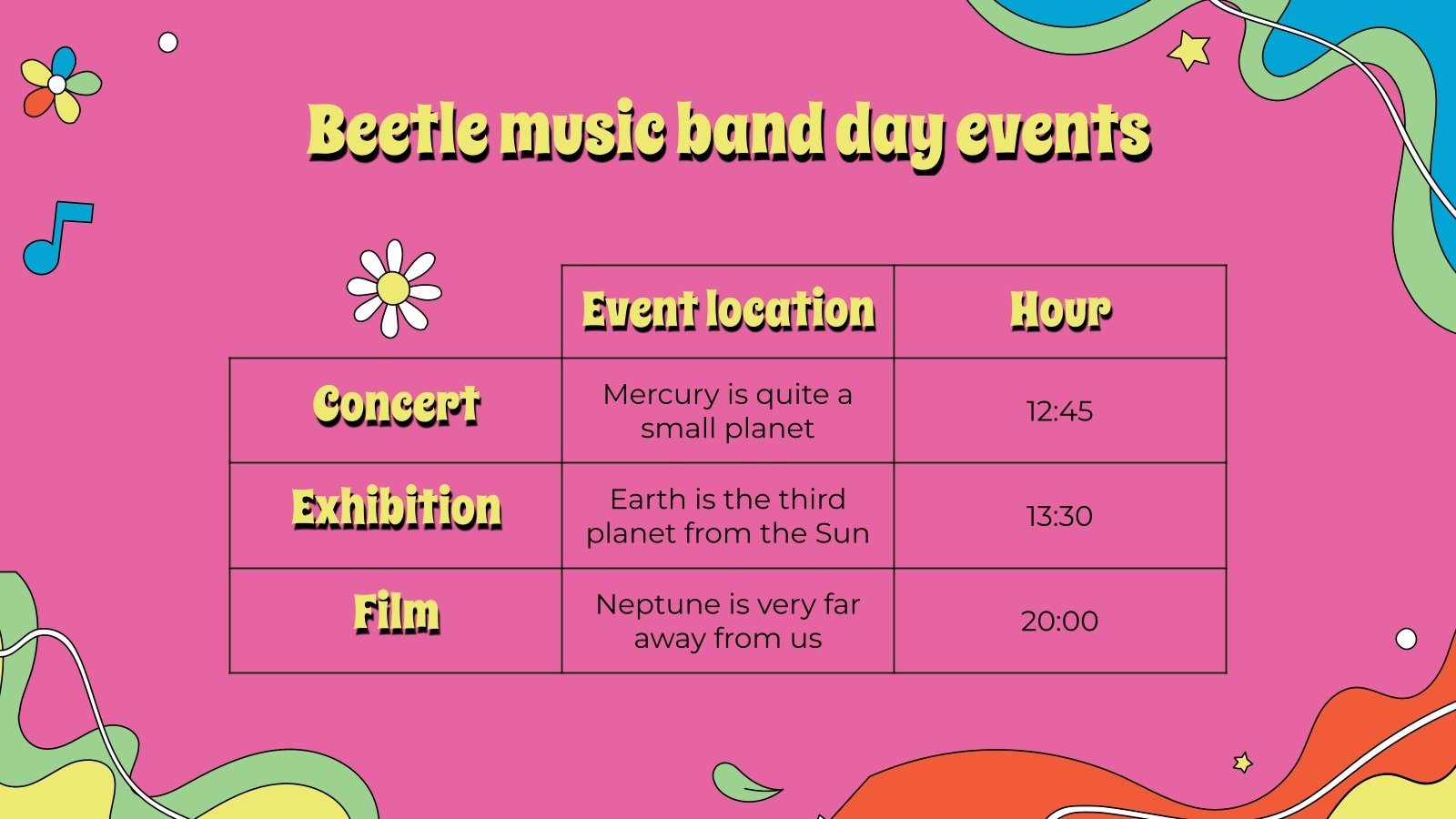 Global Famous Beetle Music Band Day | Google Slides & PPT
