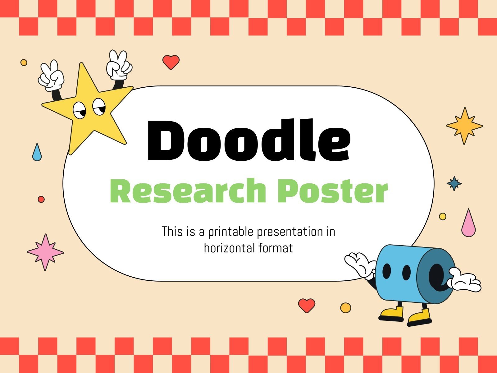 Doodle Research Poster | Google Slides & PowerPoint