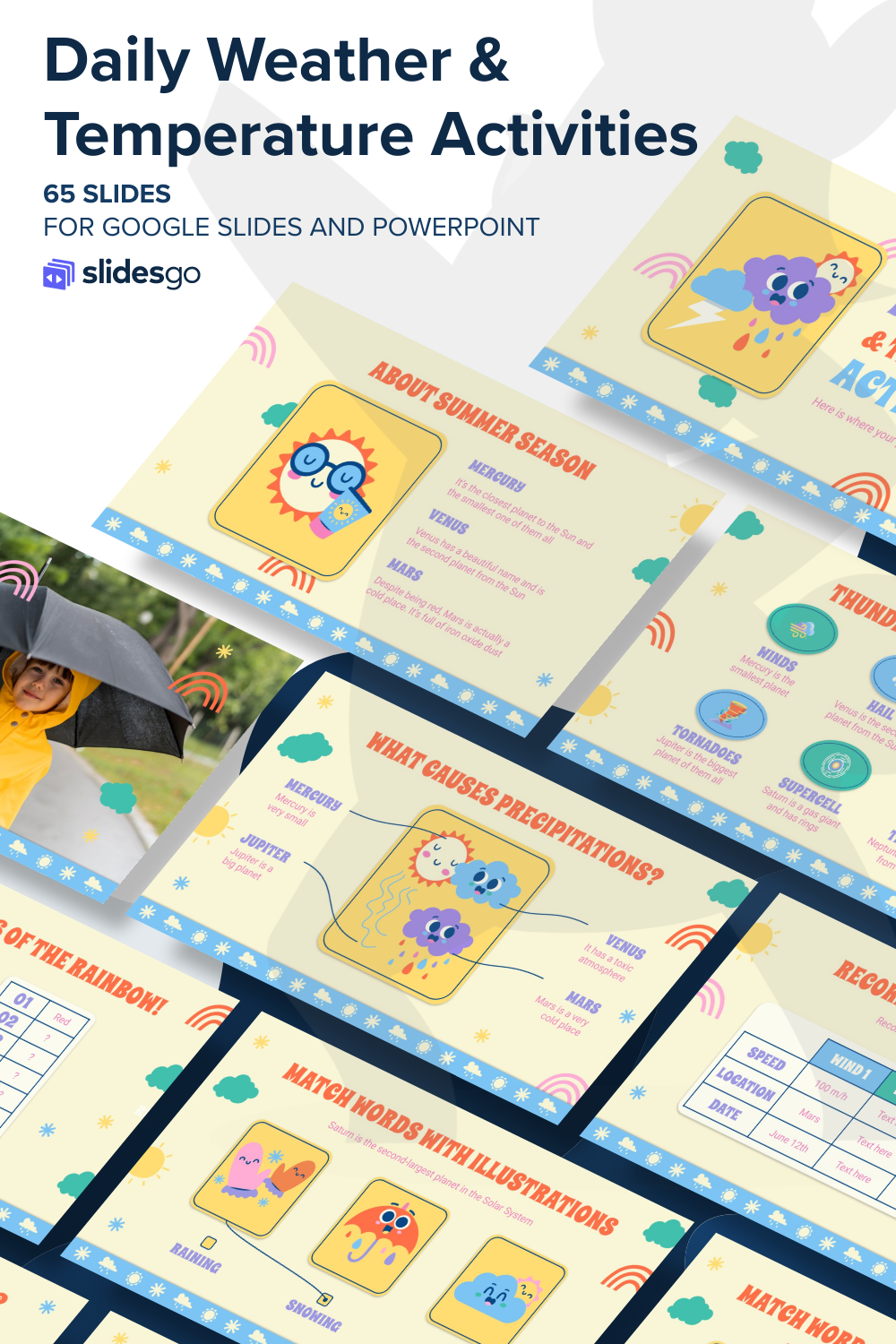 Daily Weather & Temperature Activities: Pre-K | Google Slides