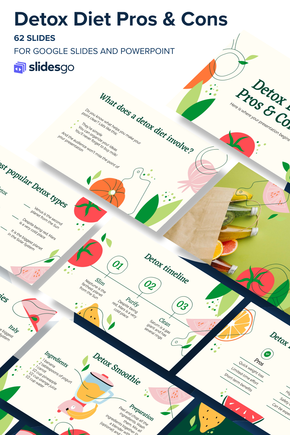 Detox Diet Pros & Cons | Google Slides & PPT