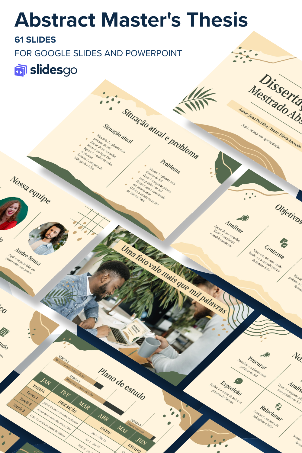 Abstract Master's Thesis | Google Slides & PPT