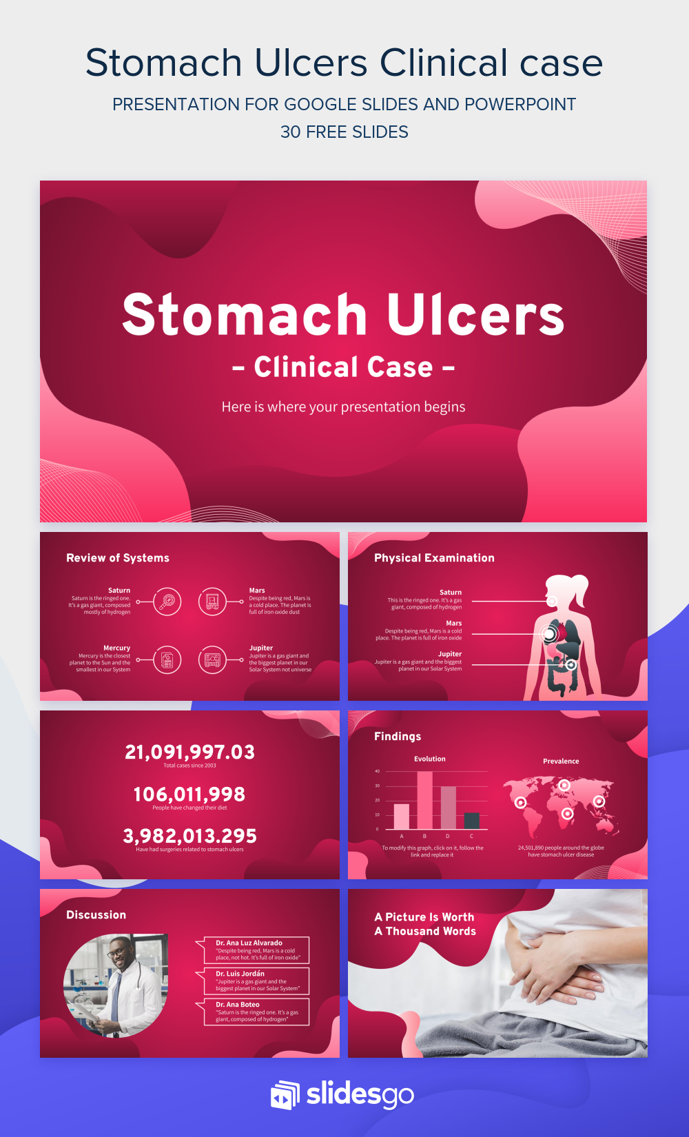 Stomach ulcers clinical case | Google Slides & PPT template