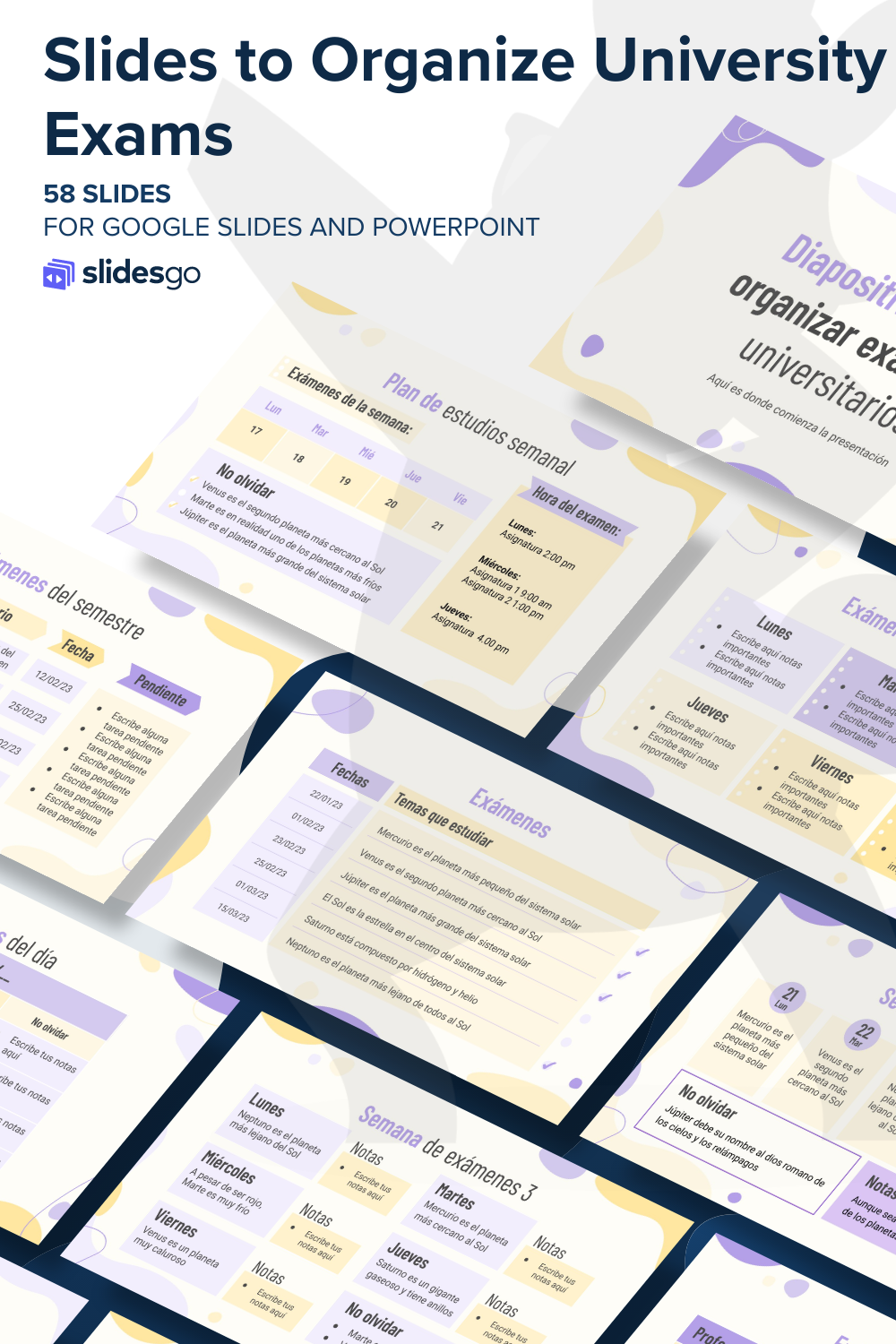 Slides to Organize University Exams | Google Slides & PPT