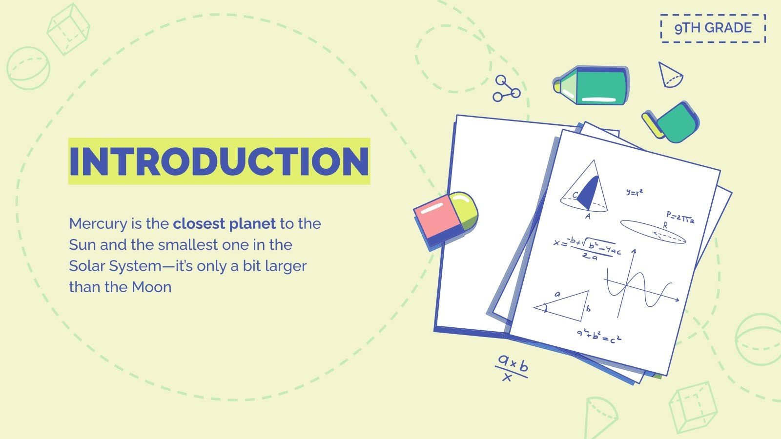Maths for 9th Grade: Algebra II | Google Slides & PowerPoint