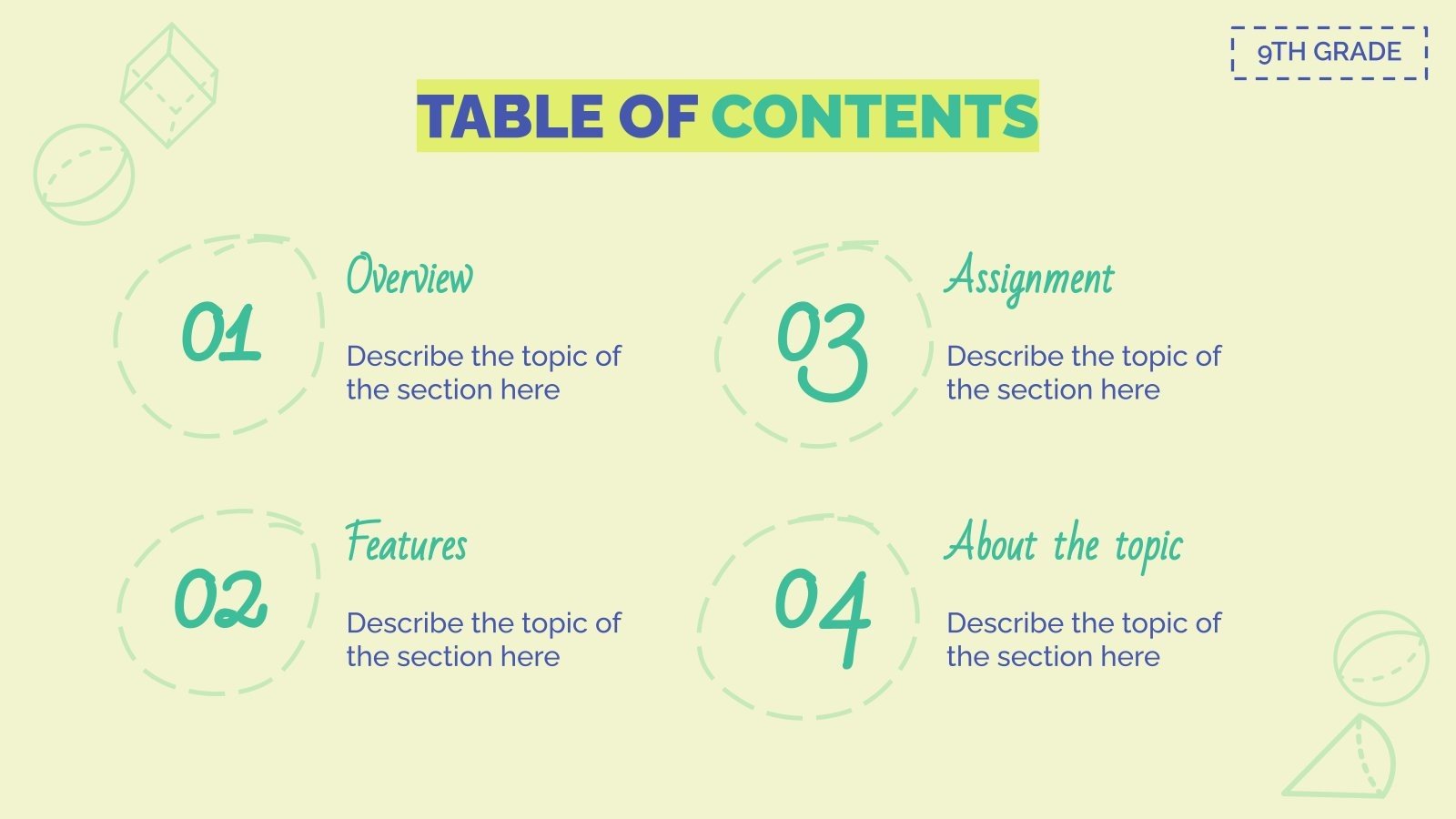 Maths for 9th Grade: Algebra II | Google Slides & PowerPoint