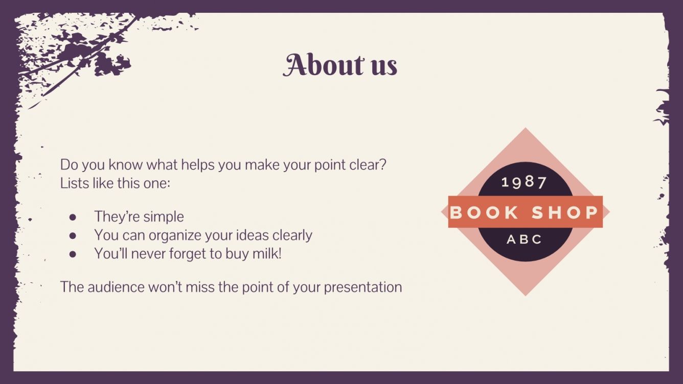 Book Shop Company Profile | Google Slides & PPT template