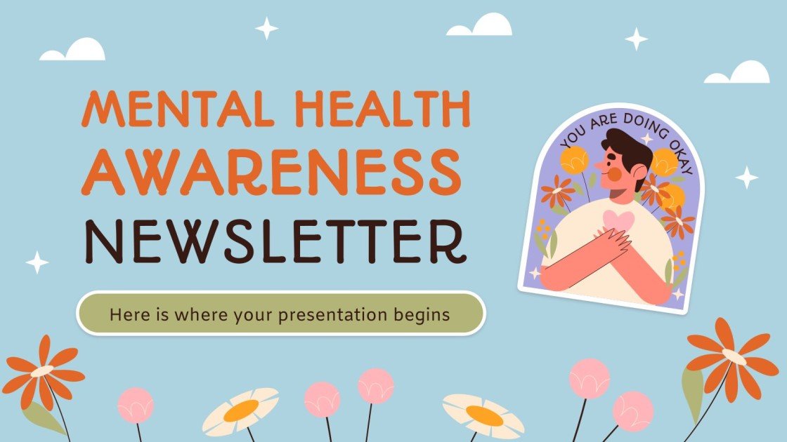 Mental Health Awareness Newsletter | Google Slides & PPT