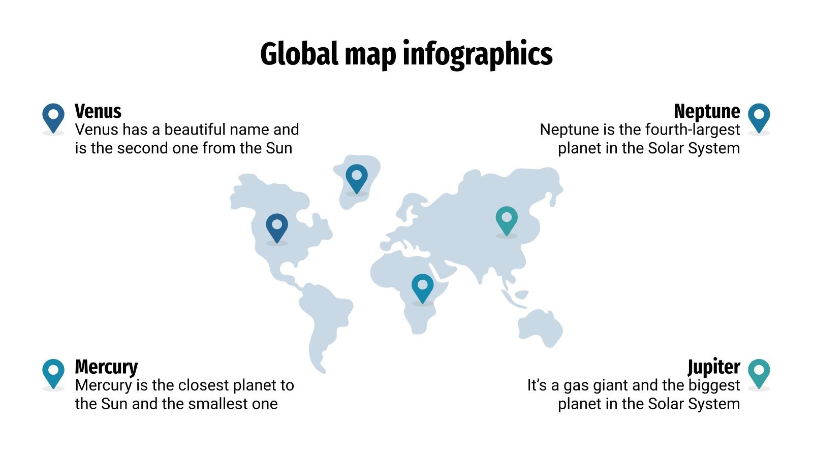 Infografías de mapas del mundo | Google Slides y PowerPoint