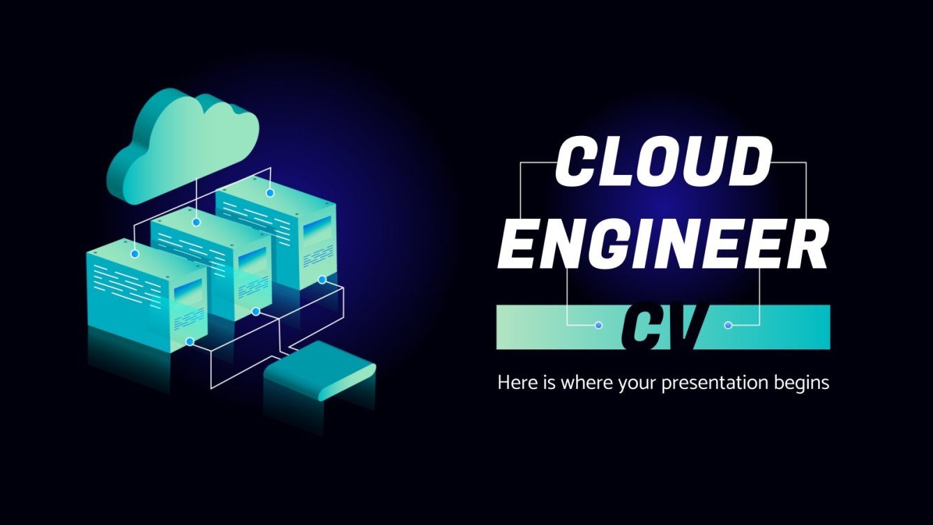 CV de engenheiro de nuvem | Google Slides e PowerPoint