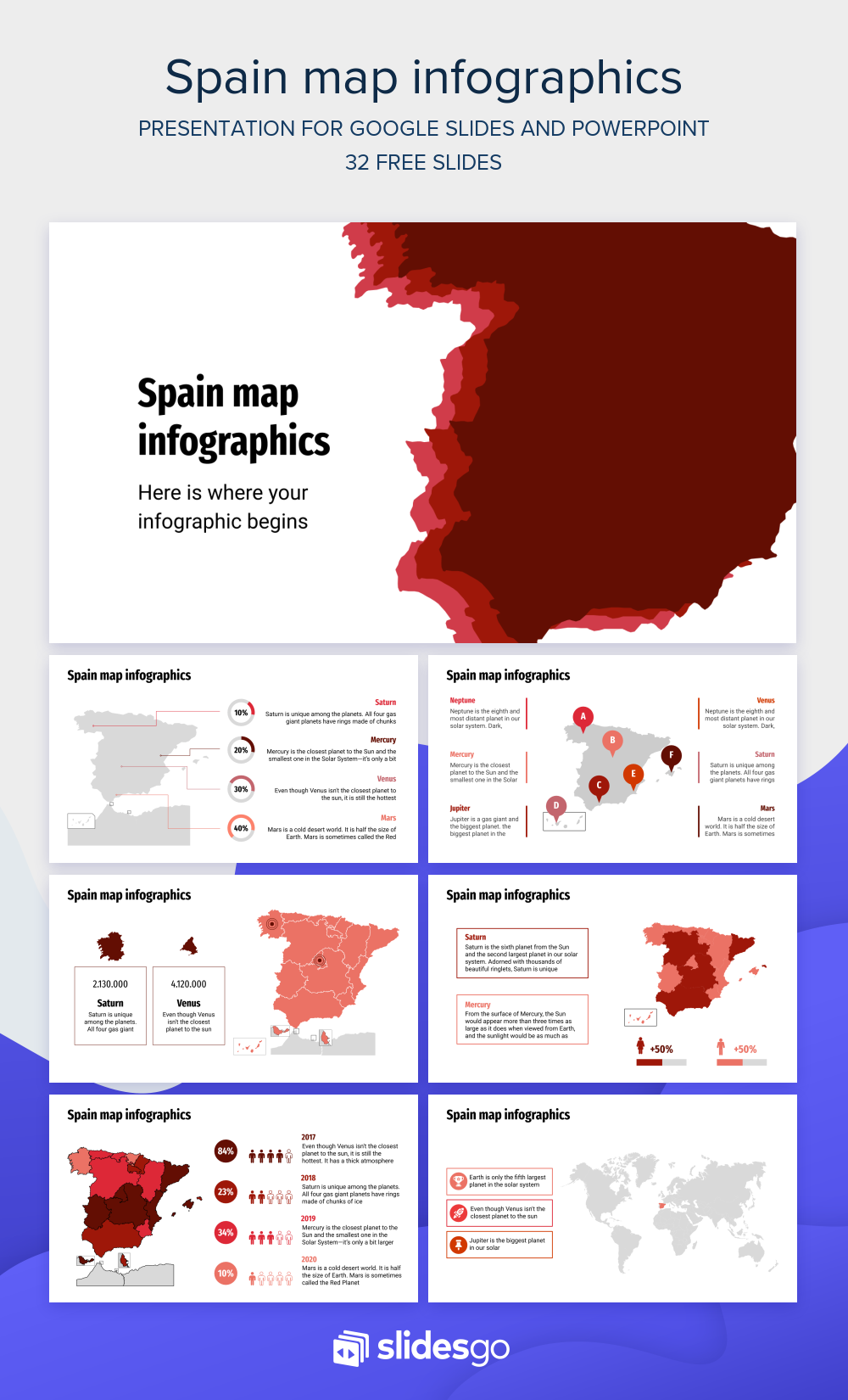 Spain Map Infographics | Google Slides & PPT