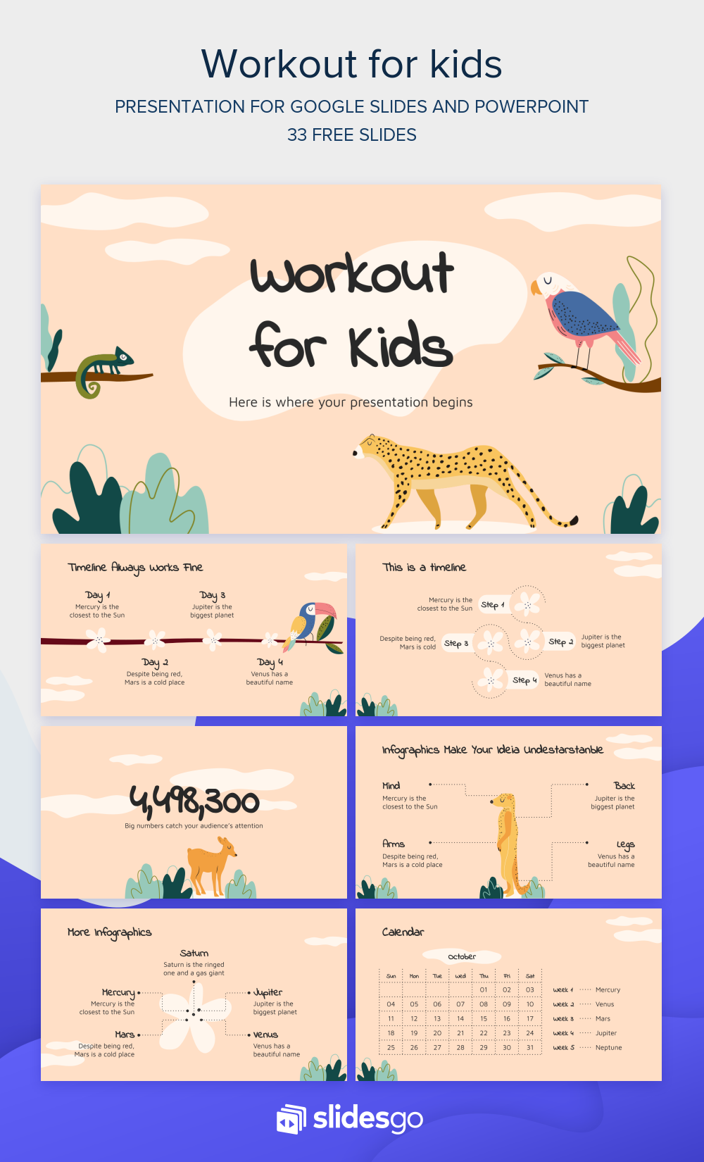 Workout for Kids | Template for Google Slides and PowerPoint
