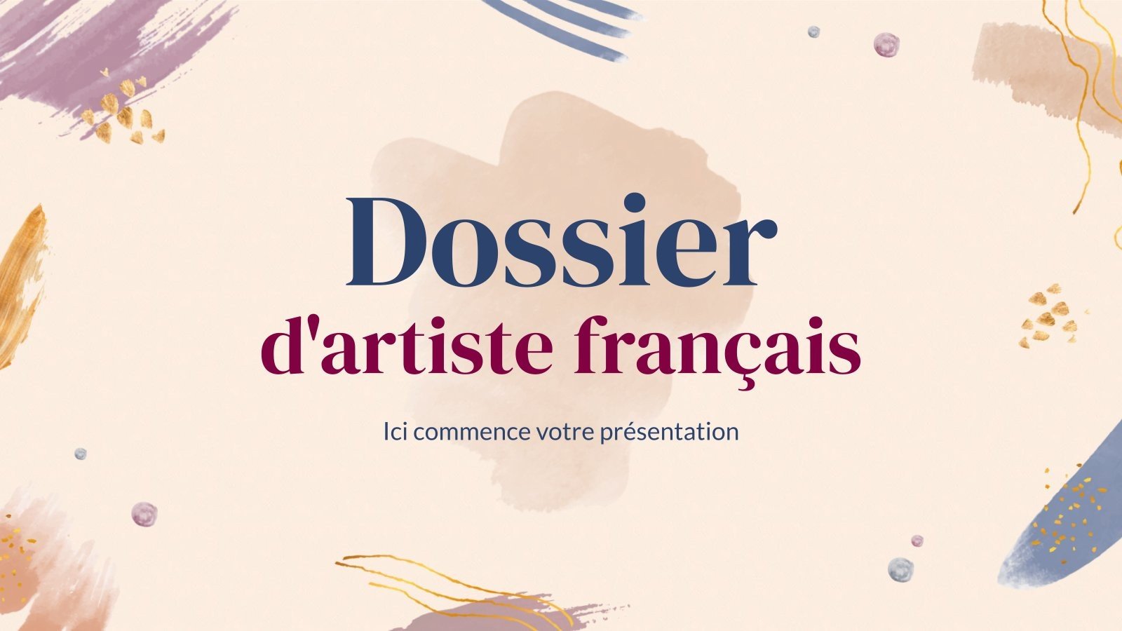 French Artist Porfolio | Google Slides & PowerPoint