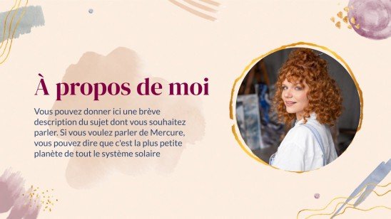 French Artist Porfolio | Google Slides & PowerPoint