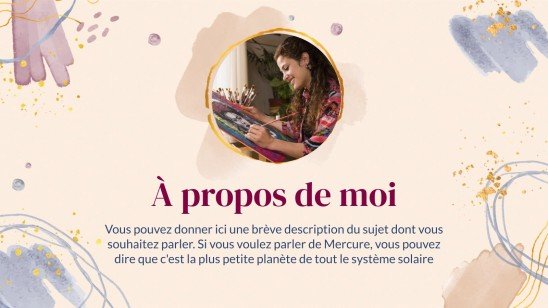 French Artist Porfolio | Google Slides & PowerPoint