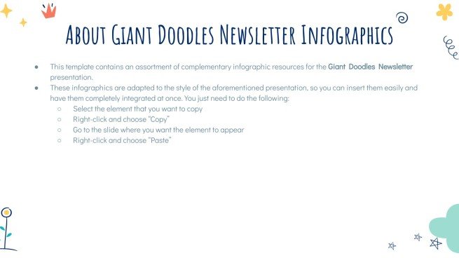 Giant Doodles Newsletter Infographics | Google Slides & PPT