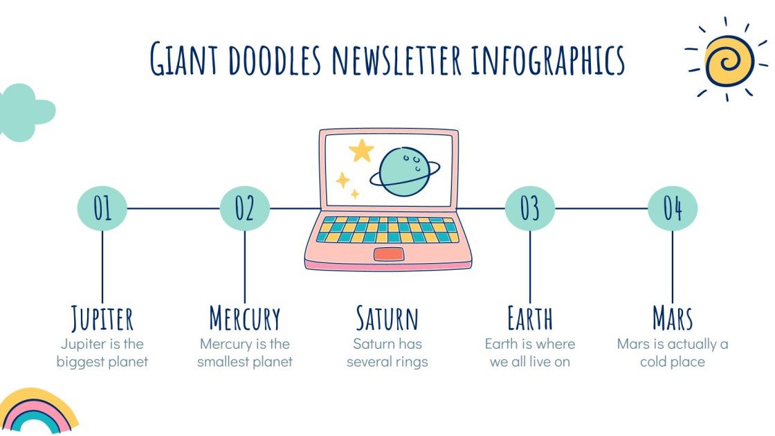Giant Doodles Newsletter Infographics | Google Slides & PPT