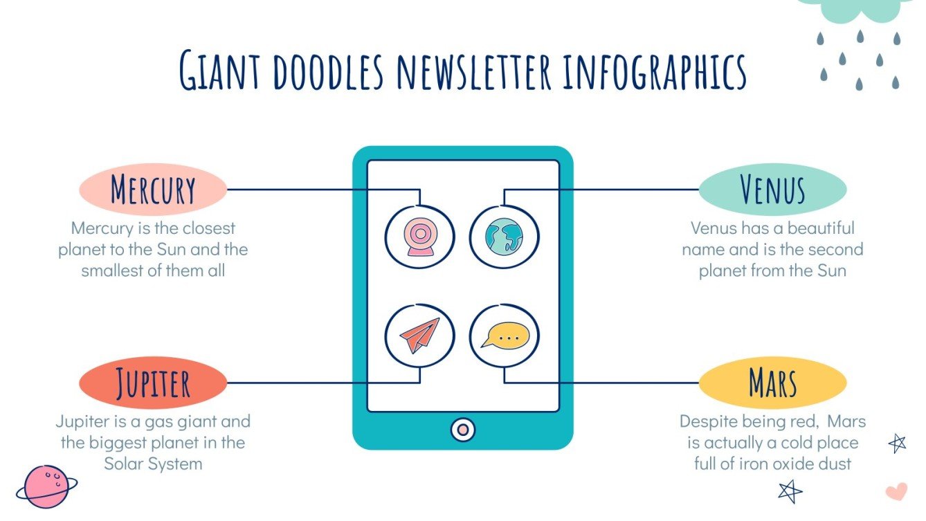 Giant Doodles Newsletter Infographics | Google Slides & PPT