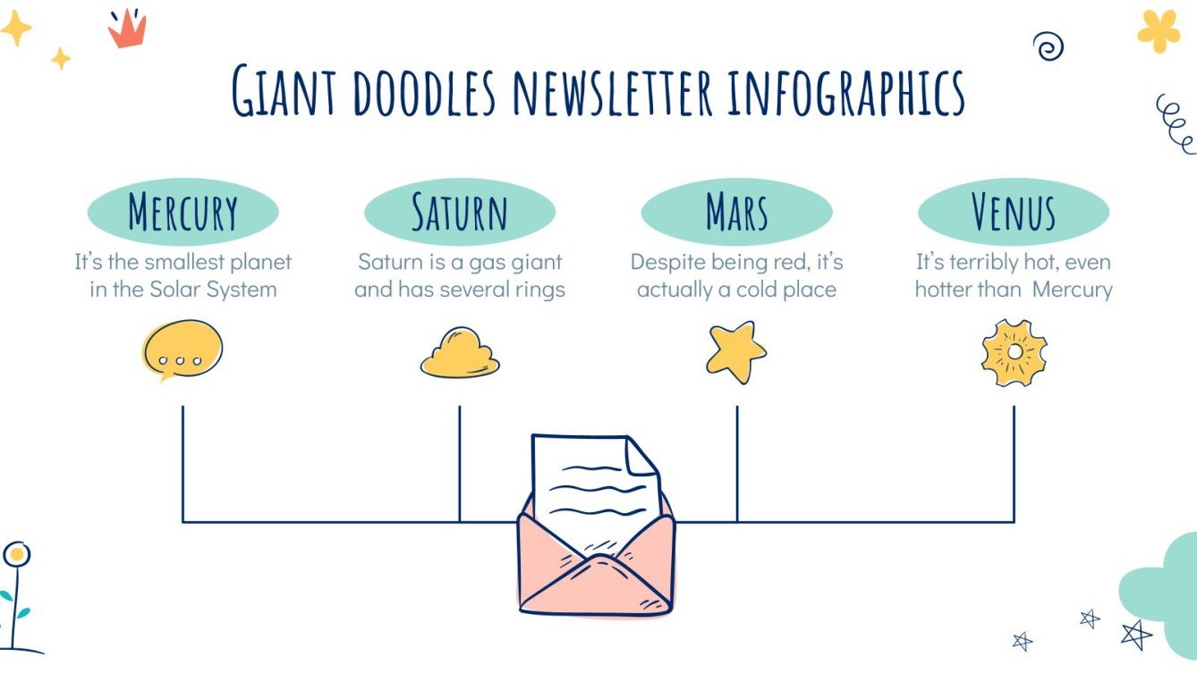 Giant Doodles Newsletter Infographics | Google Slides & PPT
