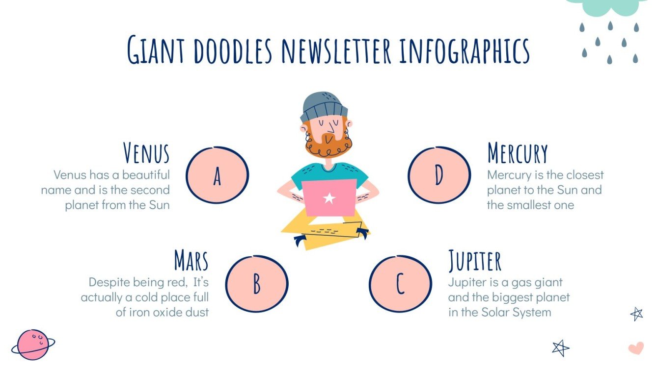 Giant Doodles Newsletter Infographics | Google Slides & PPT