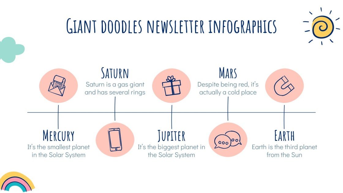 Giant Doodles Newsletter Infographics | Google Slides & PPT