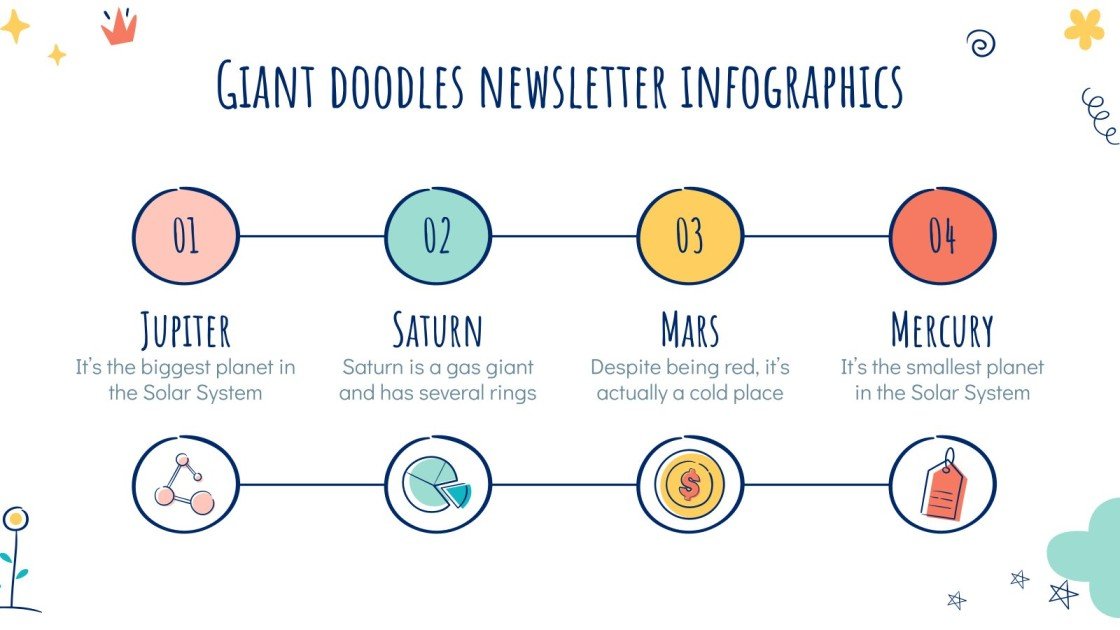 Giant Doodles Newsletter Infographics | Google Slides & PPT