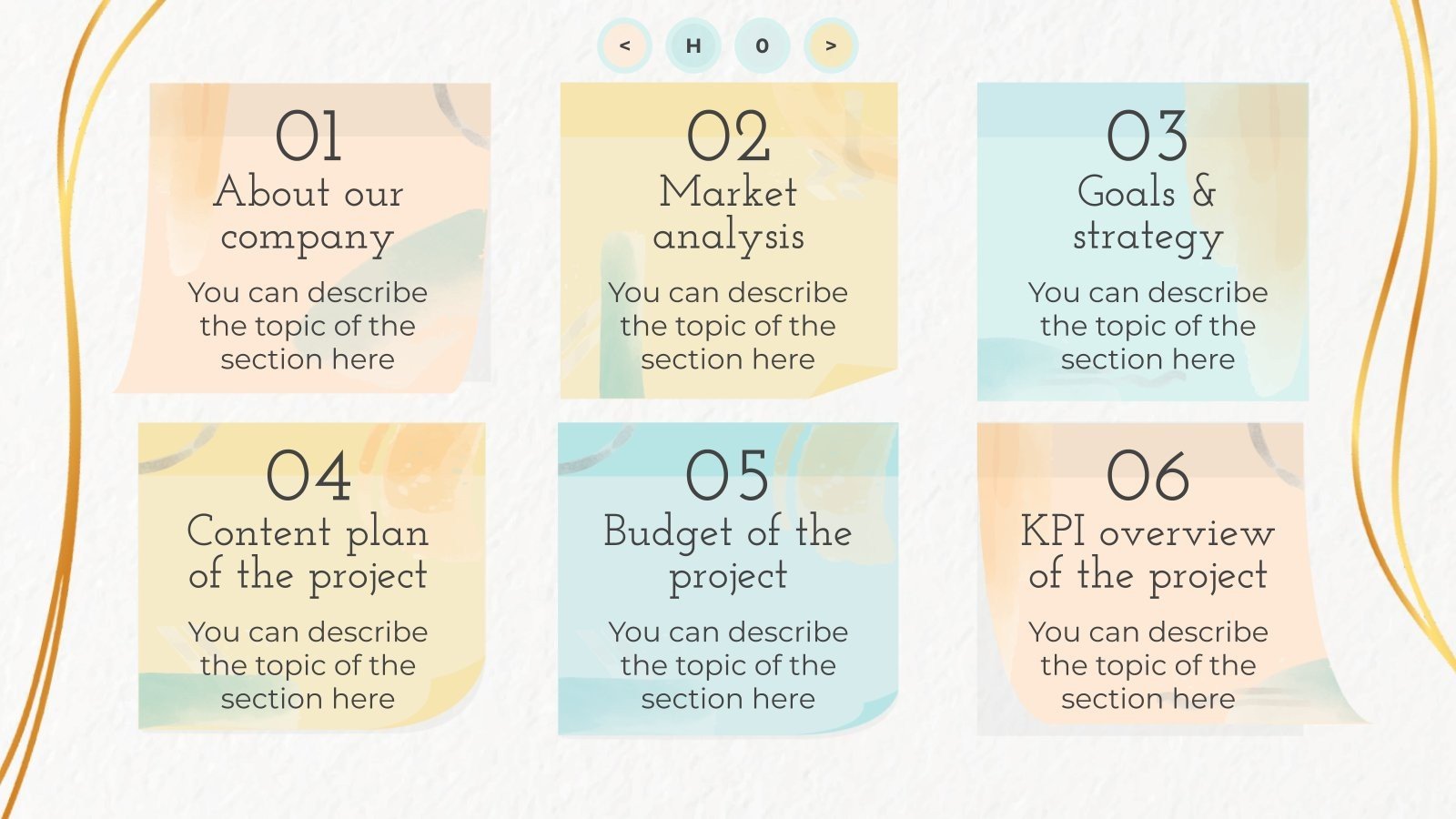 Watercolor Sticky Notes MK Plan | Google Slides & PPT