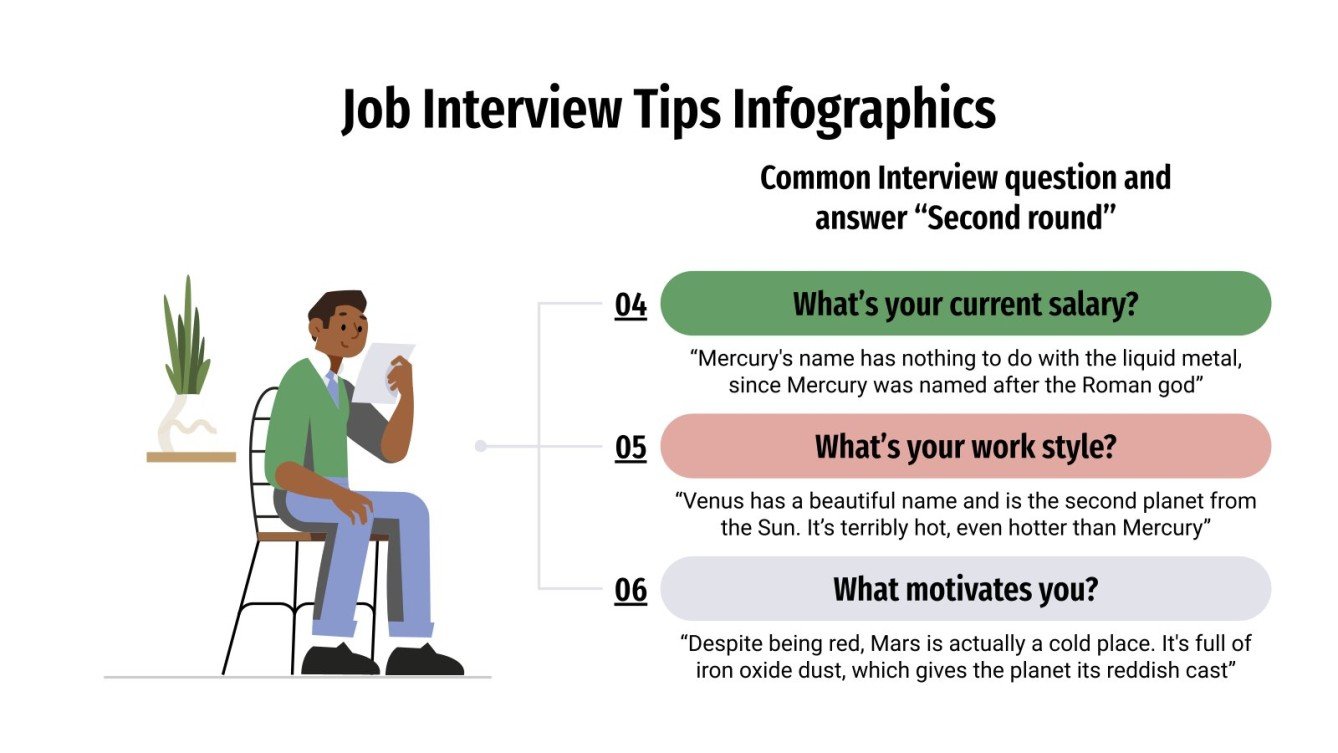 Job Interview Tips Infographics | Google Slides & PowerPoint