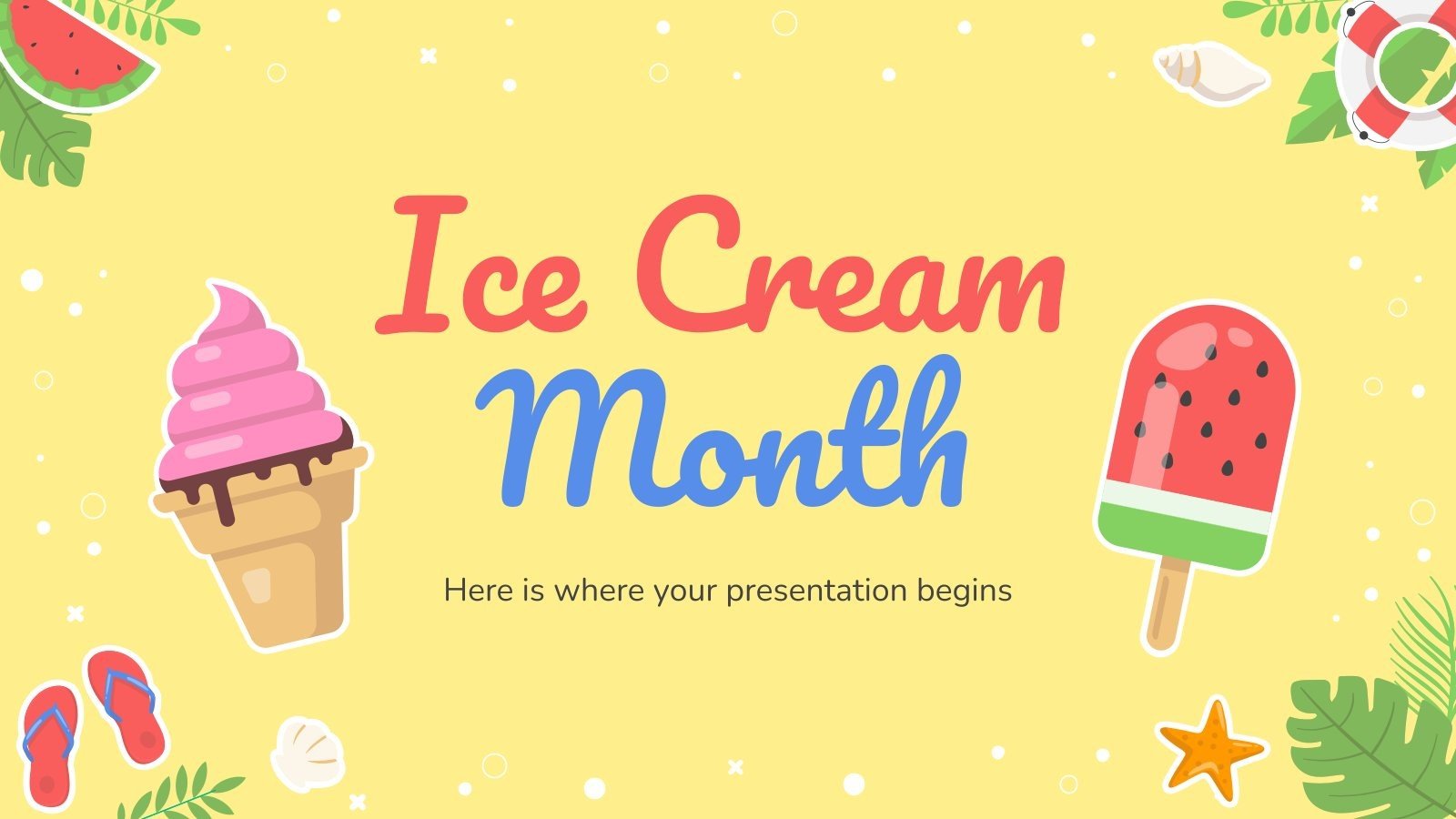 Free Google Slides & PowerPoint templates full of ice cream