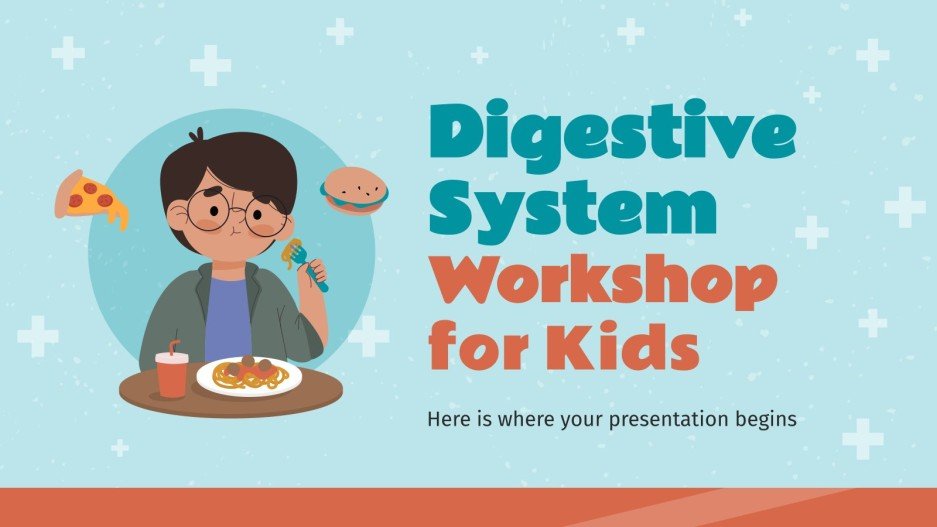 Templates for Google Slides and PPT on the digestive system