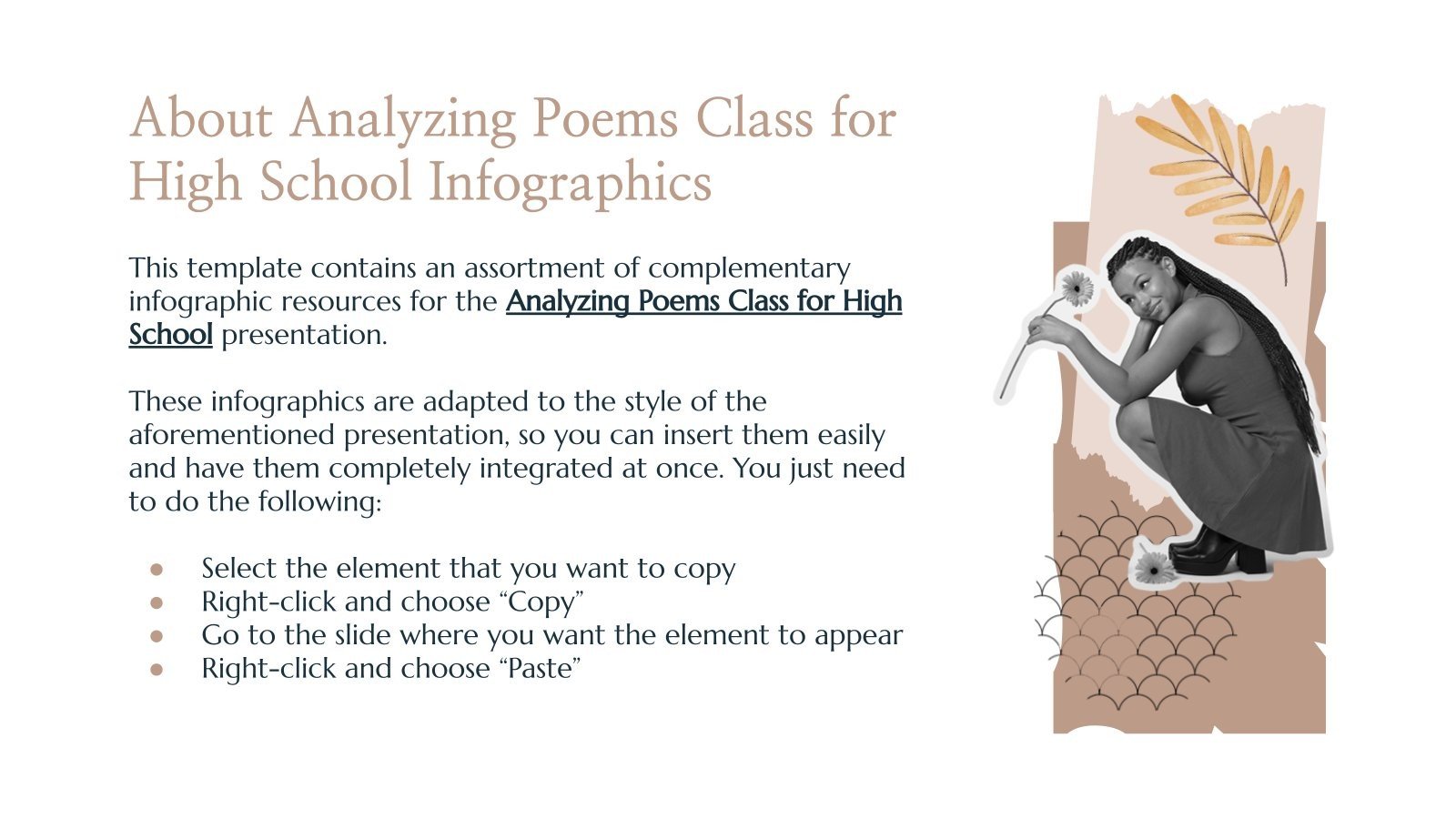 Analyzing Poems Class for High School Infographics