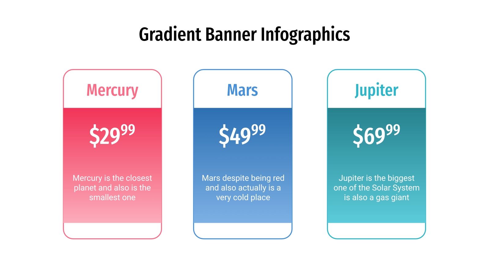 Gradient Banner Infographics | Google Slides &amp; PPT theme