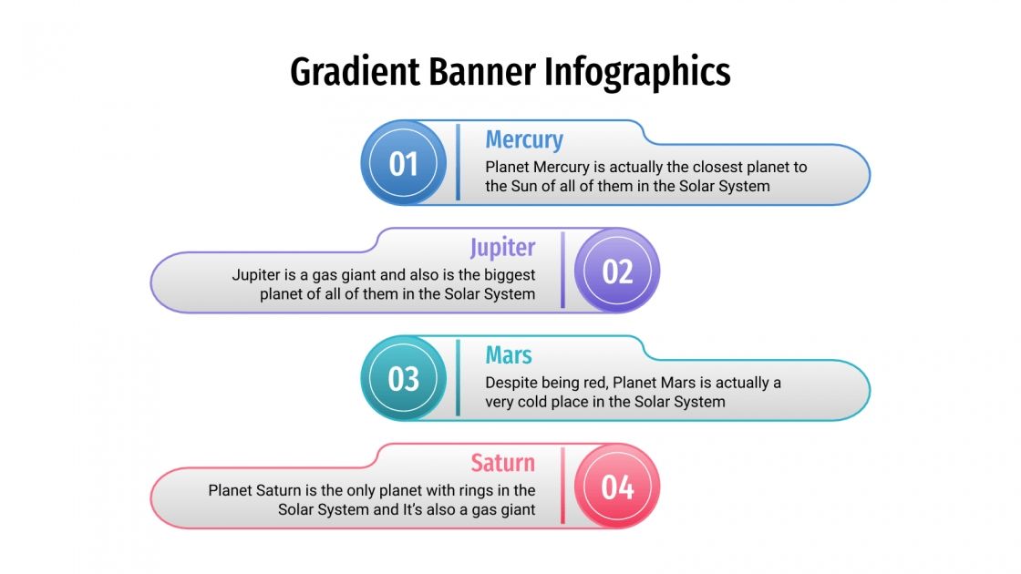 Gradient banner infographics | Google Slides & PPT theme