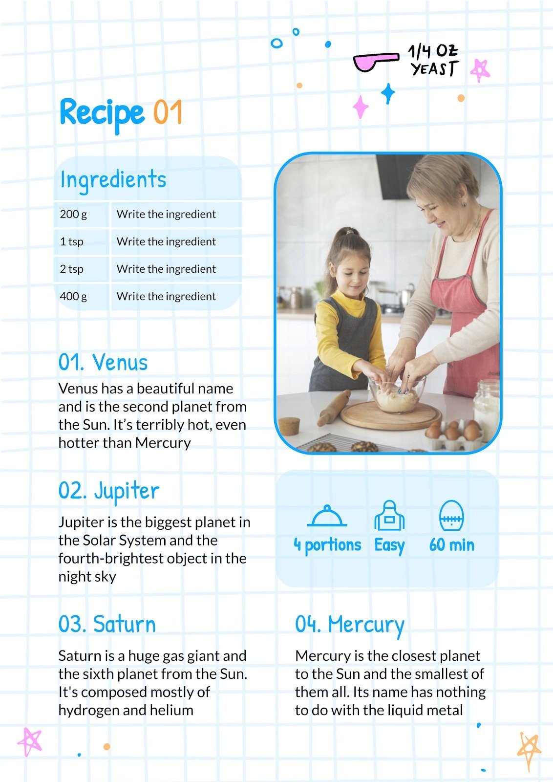 Printable Cookbook for Kids | Google Slides & PPT