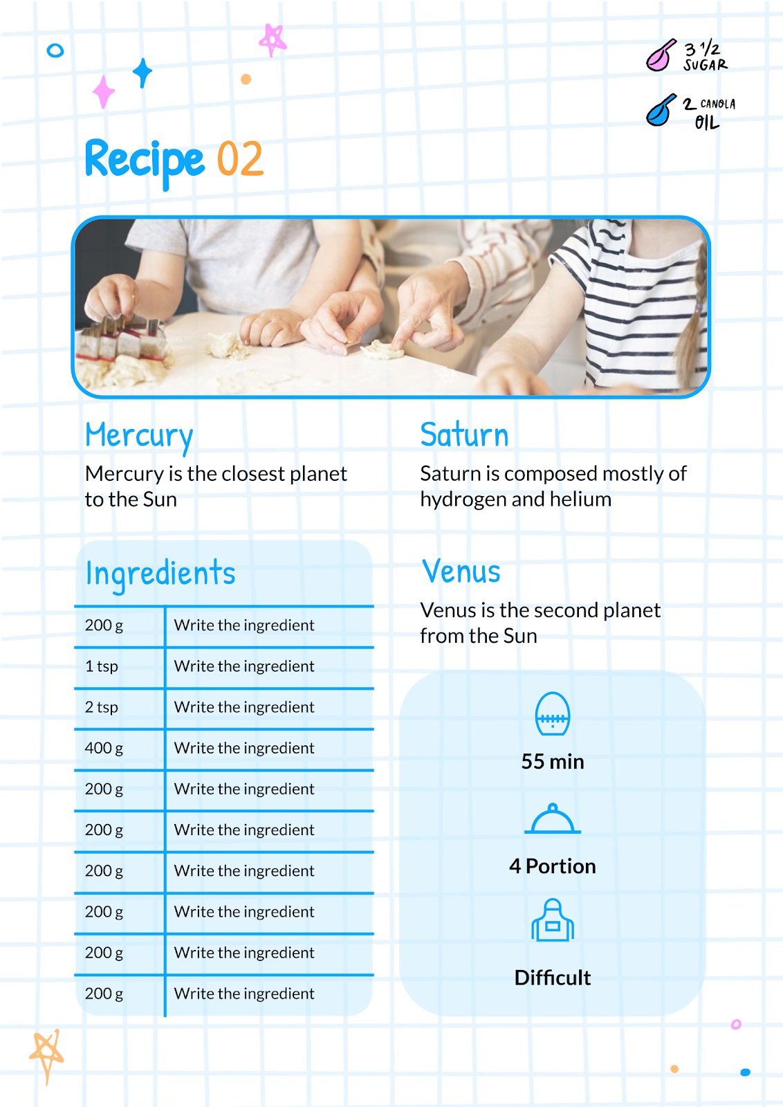 Printable Cookbook for Kids | Google Slides & PPT