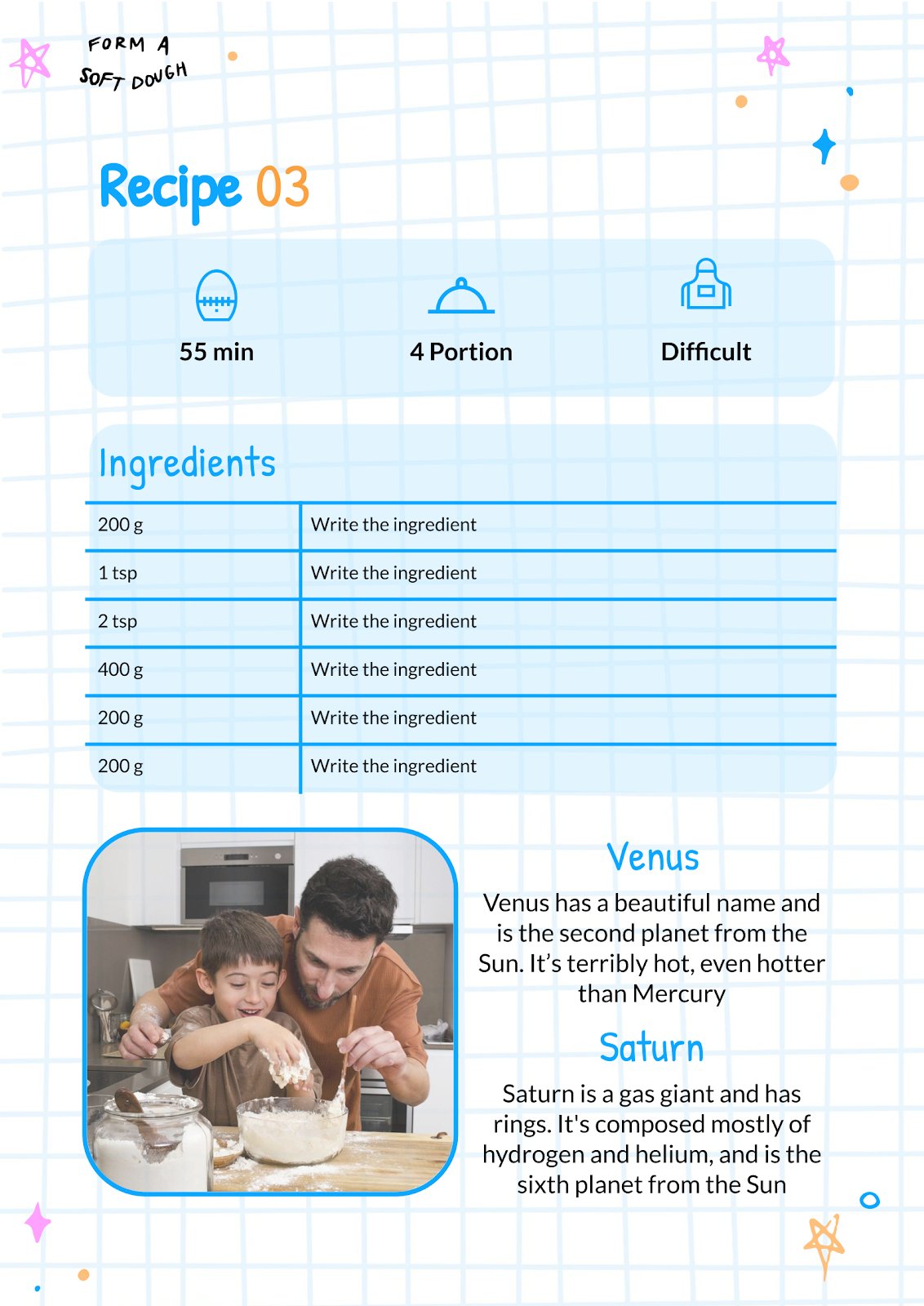 Printable Cookbook for Kids | Google Slides & PPT