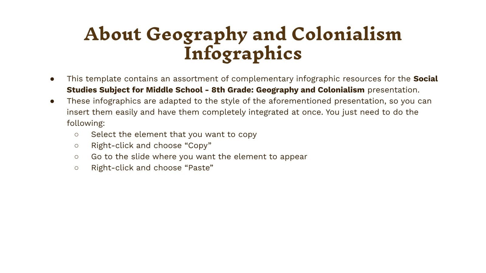 Geography and Colonialism Infographics | Google Slides