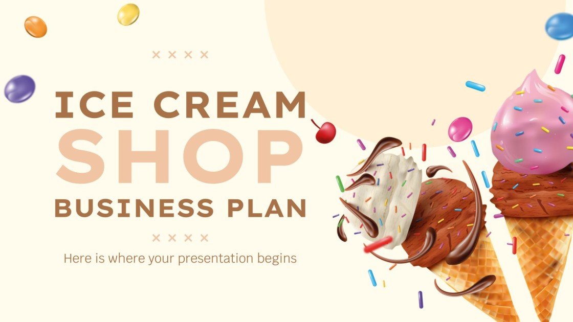 Free Google Slides & PowerPoint templates full of ice cream