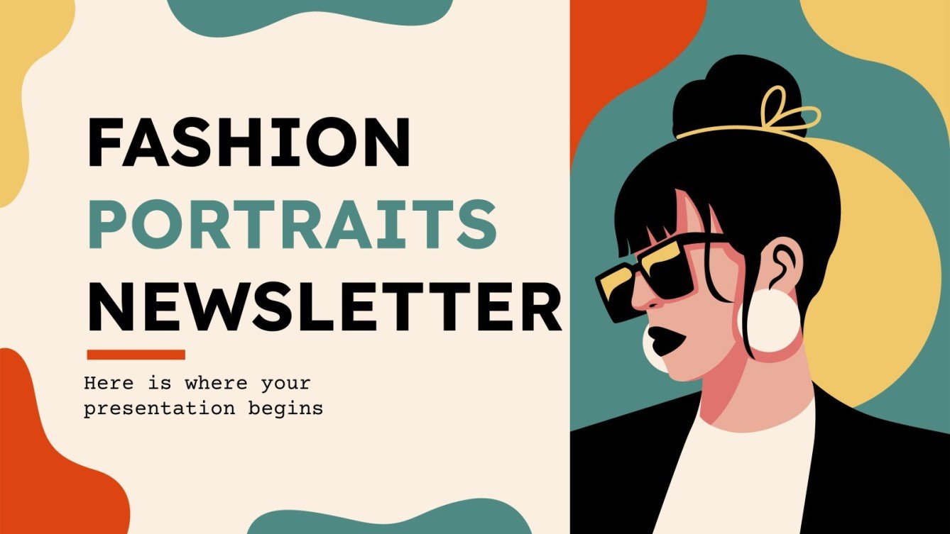 Fashion Portraits Newsletter | Google Slides & PowerPoint