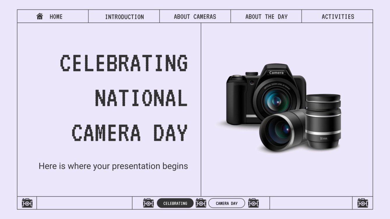 Free templates about cameras for Google Slides & PowerPoint