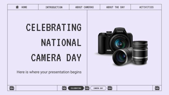 Free templates about cameras for Google Slides & PowerPoint